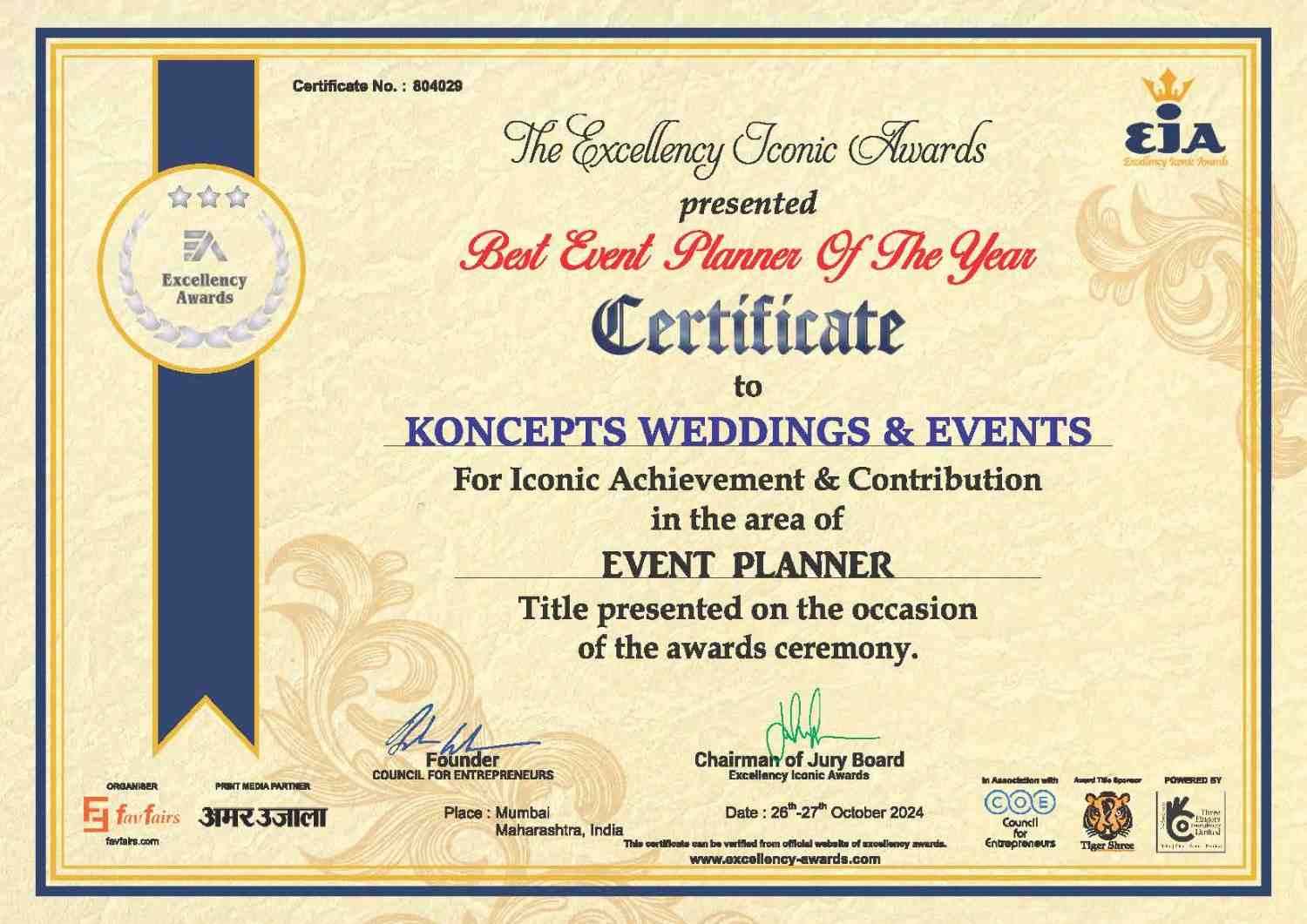 804029 - Excellency Awards